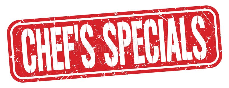 CHEF`S SPECIALS Text Written on Red Stamp Sign Stock Illustration ...