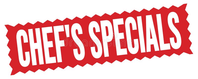 CHEF`S SPECIALS Text Written on Red Stamp Sign Stock Illustration ...