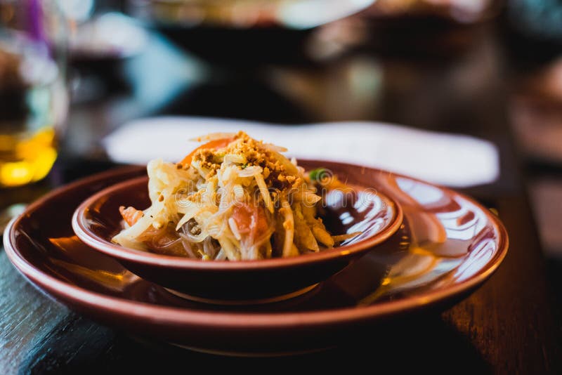 Chef S Specialty Presented in Restaurant on Served Table Stock Image ...