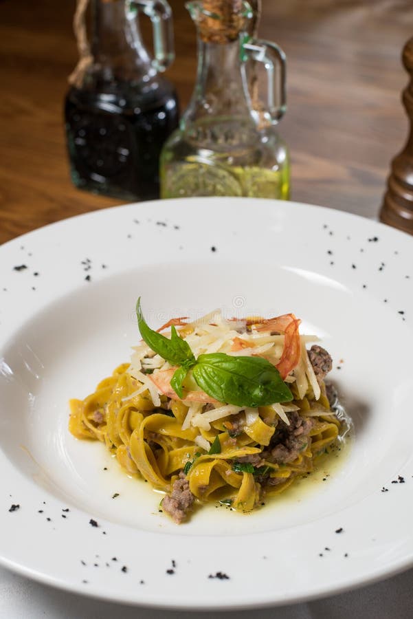 Chef S Specialty Presented in Restaurant on Served Table Stock Photo ...