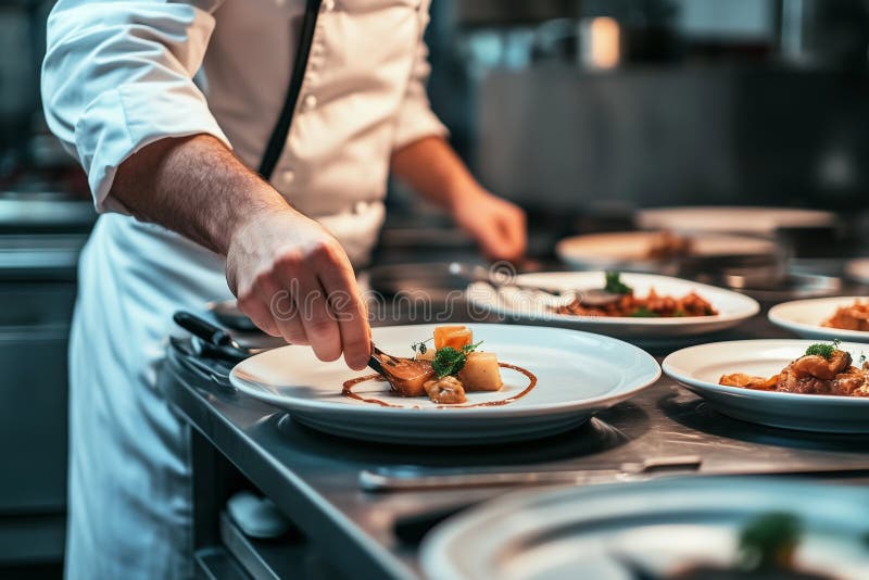 Chef S Table Experience with a Multi-course Tasting Menu. Stock ...