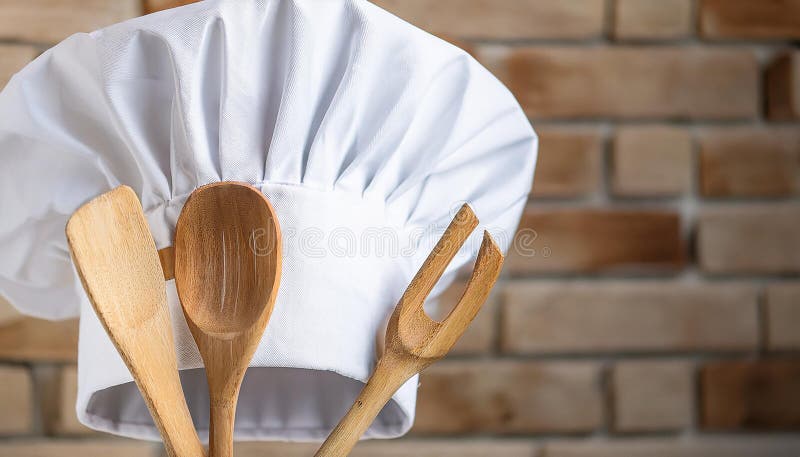 Chef S Tools. a Chef S Toque with Various Cooking Utensils Stock ...