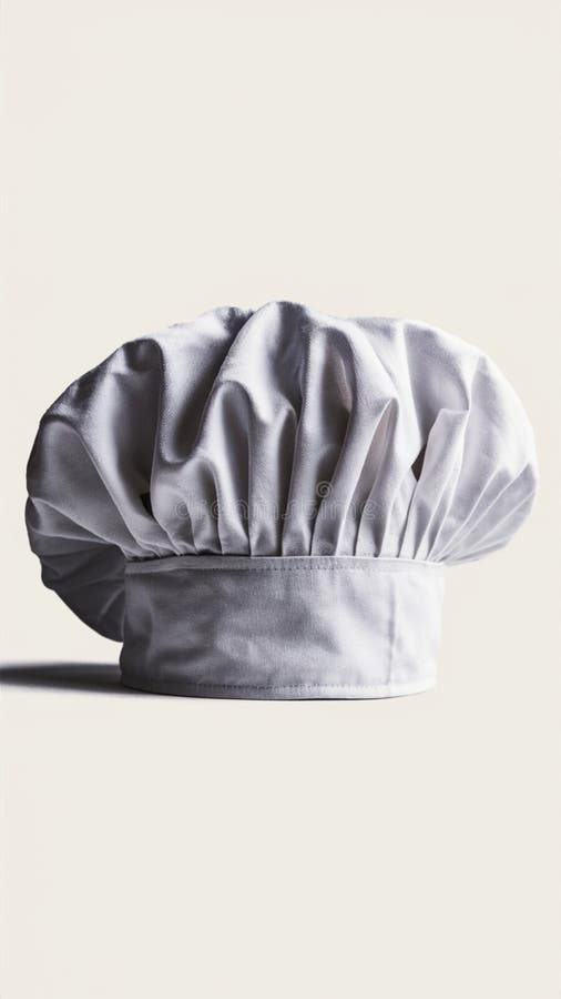 Chef S Toque, Rounded Shape, Multiple Pleats, Fabric Texture Visible ...