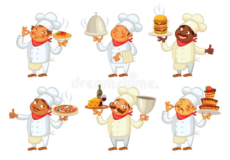 Cartoon Chef Serving bread stock vector. Illustration of food - 53893074