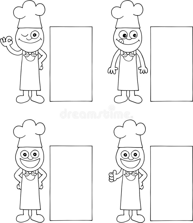 Chef Set stock illustration. Illustration of draw, character - 41202520