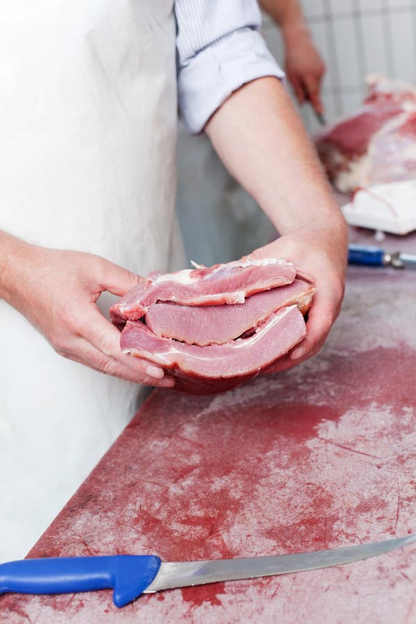 Chef Showing Layers of Meat Stock Photo - Image of slices, animal: 31303180
