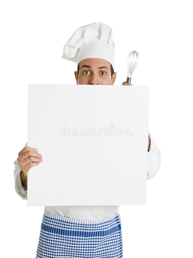 Chef showing the menu stock image. Image of drink, board - 30235923