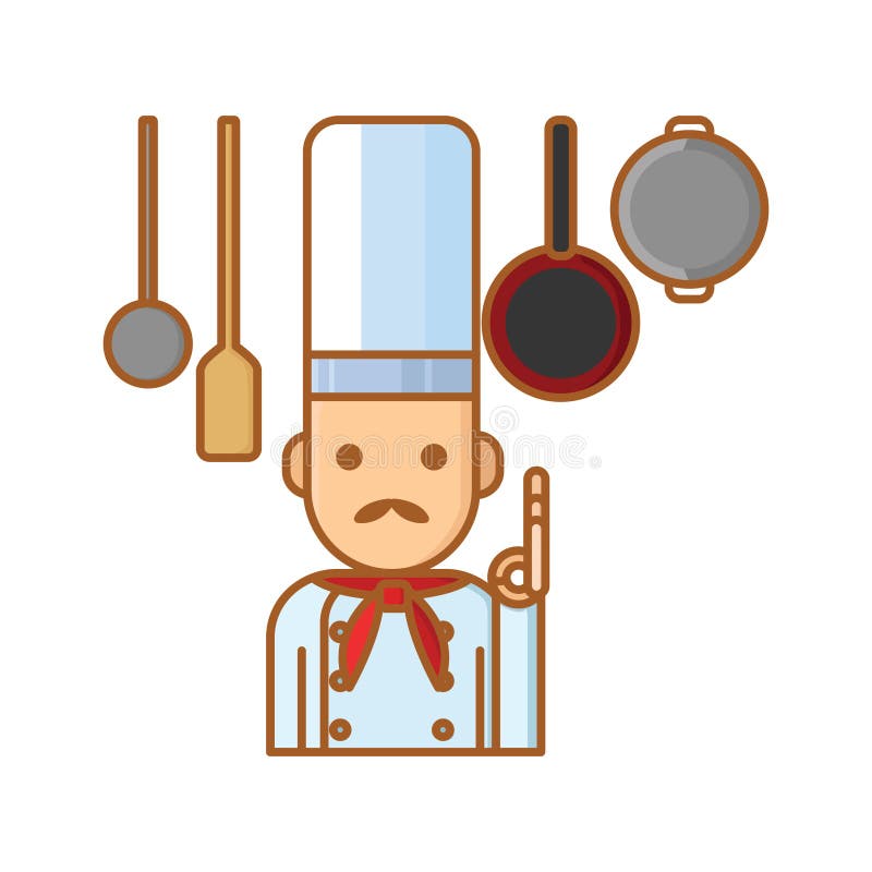 Chef Showing Ok Sign. Vector Illustration Decorative Design Stock ...