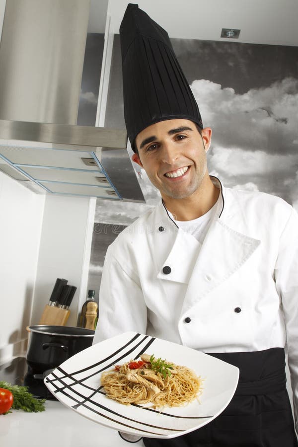 Chef in the kitchen stock image. Image of person, cooking - 102404691