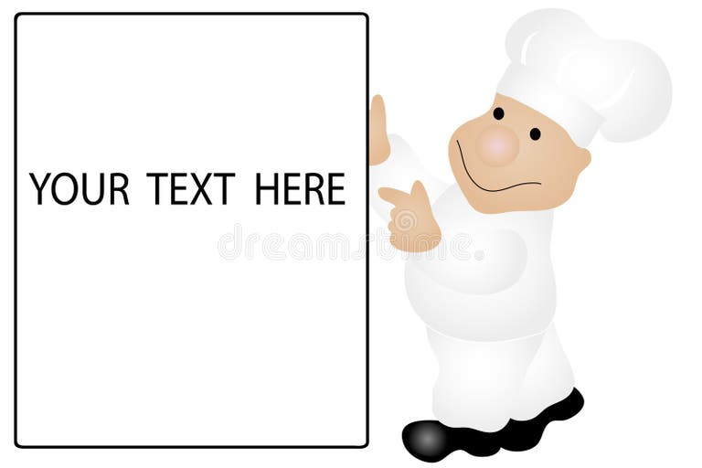 Chef Holding Blank Sign Stock Illustrations – 349 Chef Holding Blank ...
