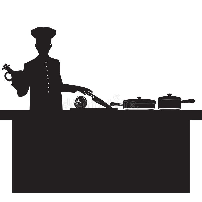 Chef silhouette stock vector. Illustration of work, chef - 284311252