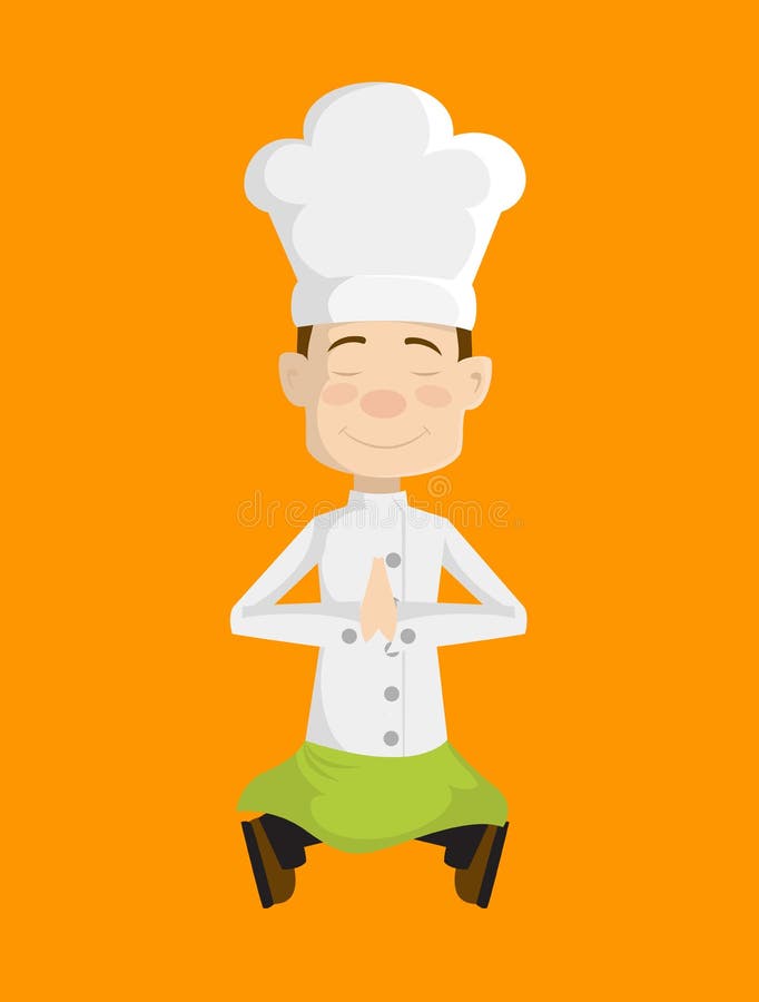 Chef - Sitting and Praying stock vector. Illustration of trust - 162609908