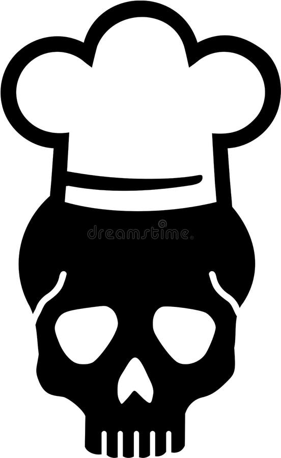 Cook - skull stock vector. Illustration of lunch, chef - 57771815