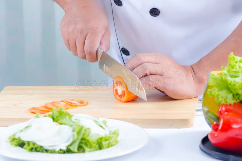 Chef sliced bell pepper stock image. Image of closeup - 47841553