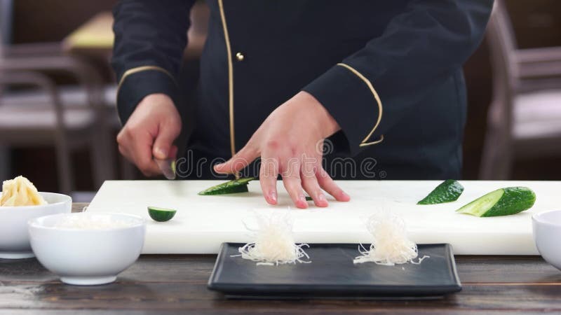 A Chef Slicing Onions with Precision. Skillfully Cutting through the ...