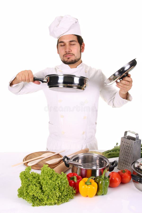 Chef smelling stock photo. Image of food, cool, cooking - 6966562