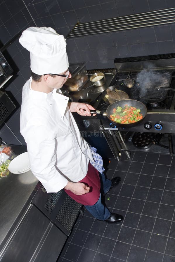 Chefs Kitchen stock photo. Image of preparing, cuisine - 13185718