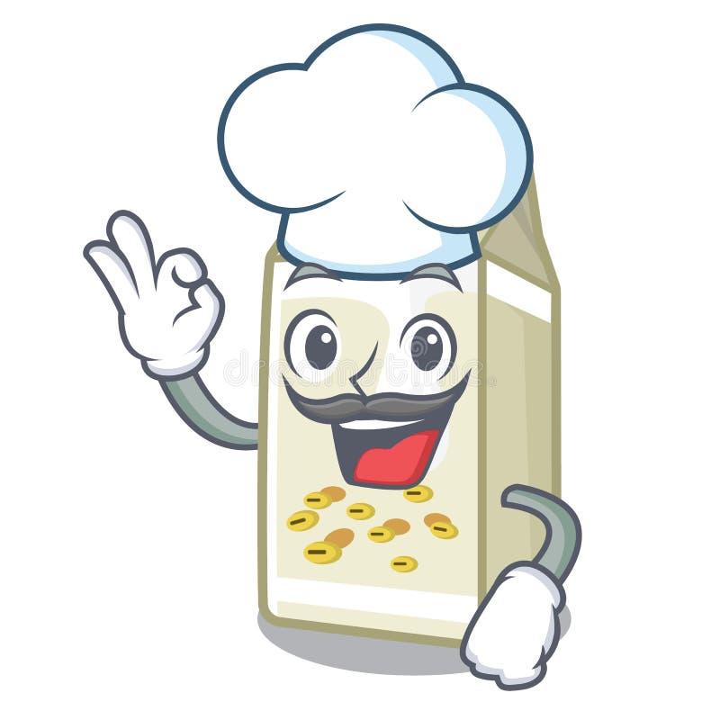 Chef Soy Milk Isolated with the Character Stock Vector - Illustration ...