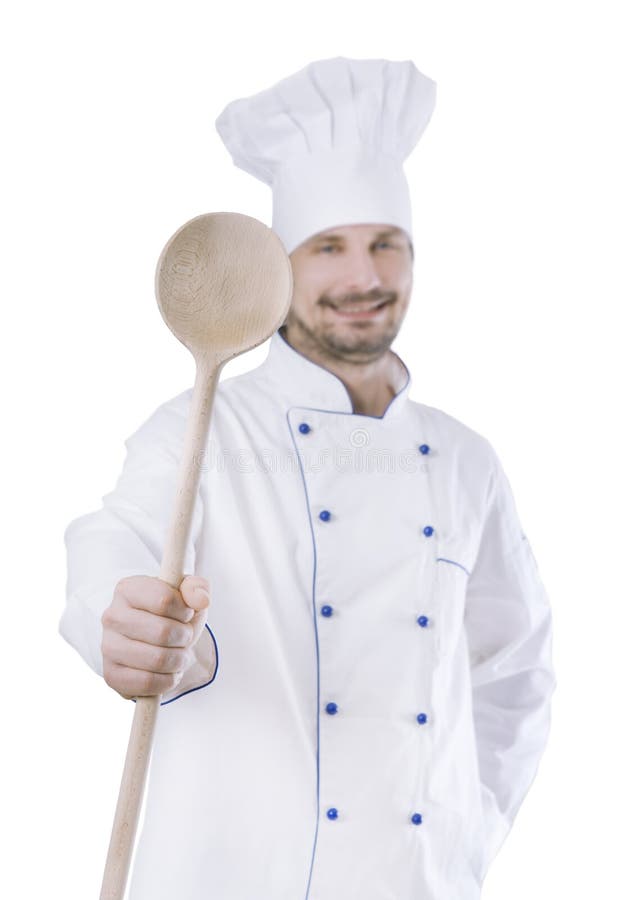 Chef with spoon stock photo. Image of attitude, cooking - 51039666