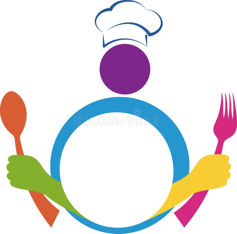 Chef Hat with Spoon and Fork Stock Vector - Illustration of hunger ...