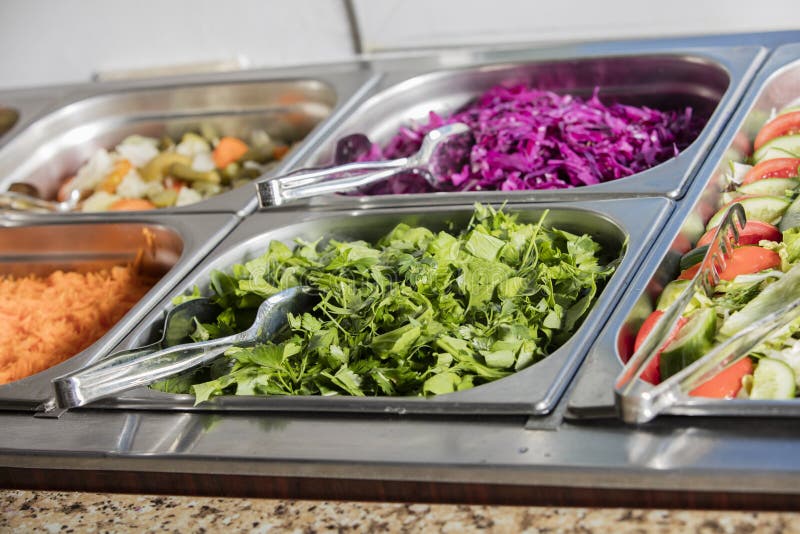 Full lunch service station stock photo. Image of canteen - 78190550