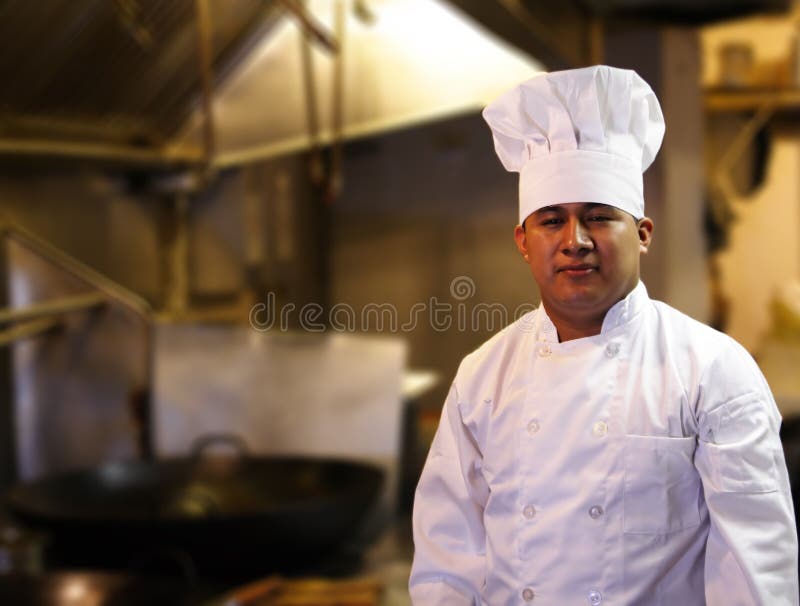 Chef Working in the Kitchen Stock Image - Image of industry, chef: 9631049