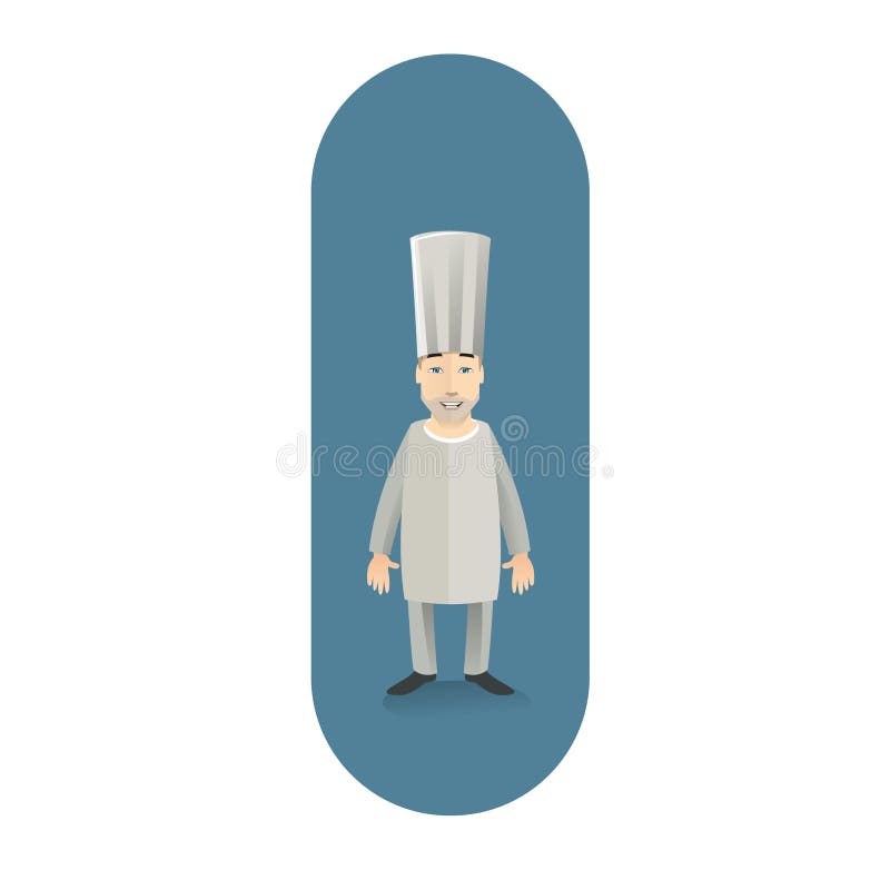 Chef Standing. Vector Illustration Decorative Design Stock Vector ...