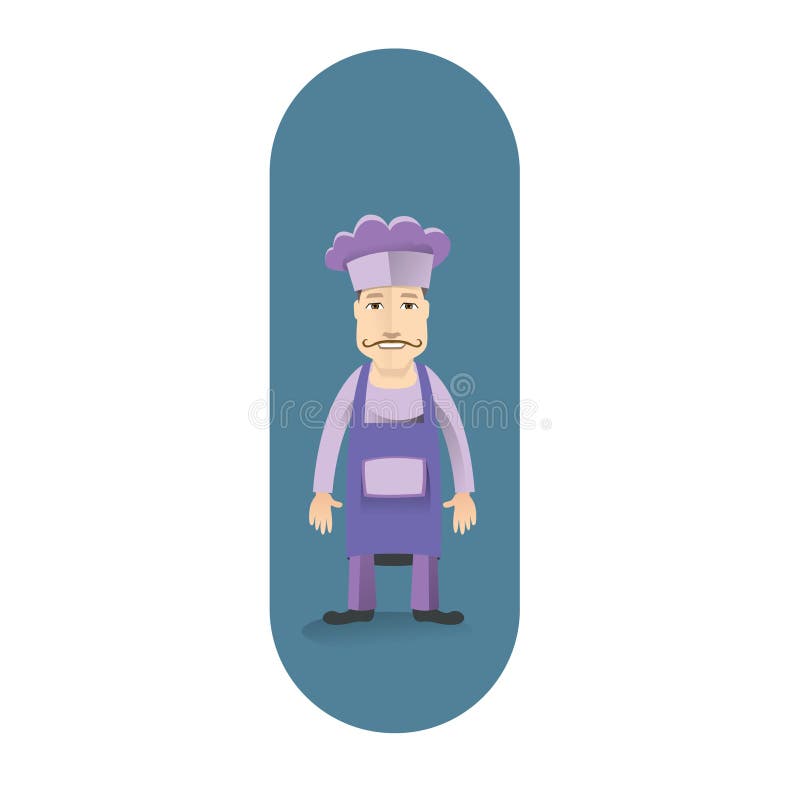 Chef Standing. Vector Illustration Decorative Design Stock Vector ...