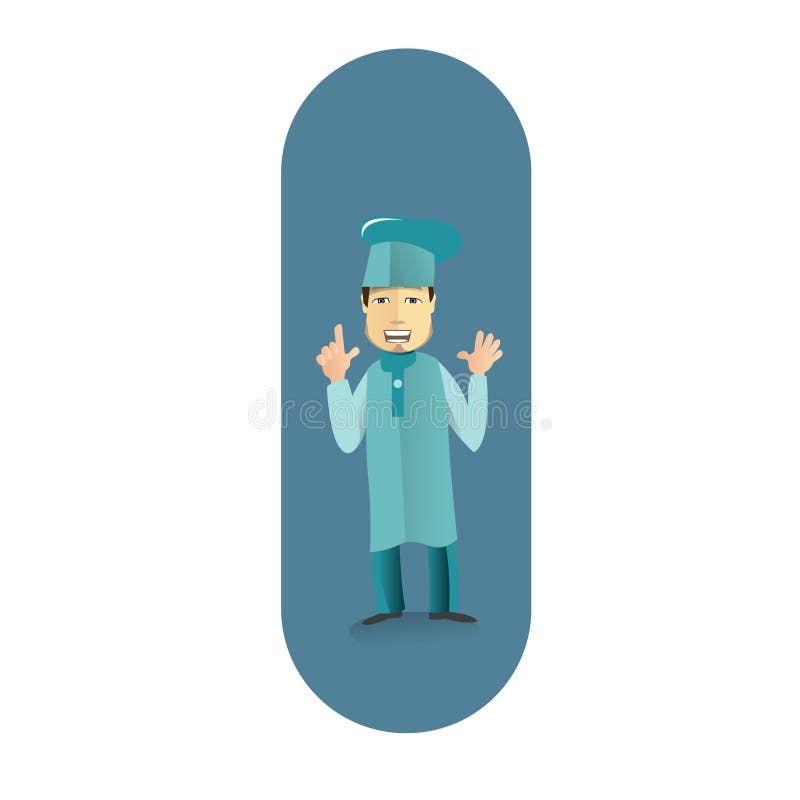 Chef Standing. Vector Illustration Decorative Design Stock Vector ...