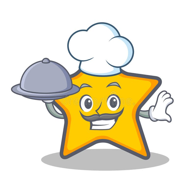 Hat Chef with Star Logo Template Vector Stock Vector - Illustration of ...