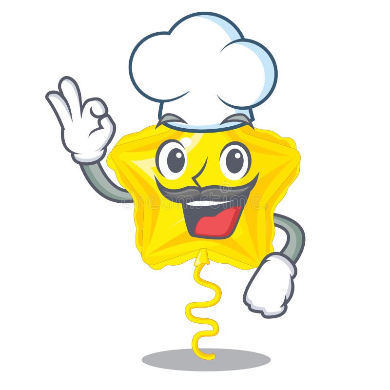 Chef Stars Ballon Isolated in the Character Stock Vector - Illustration ...