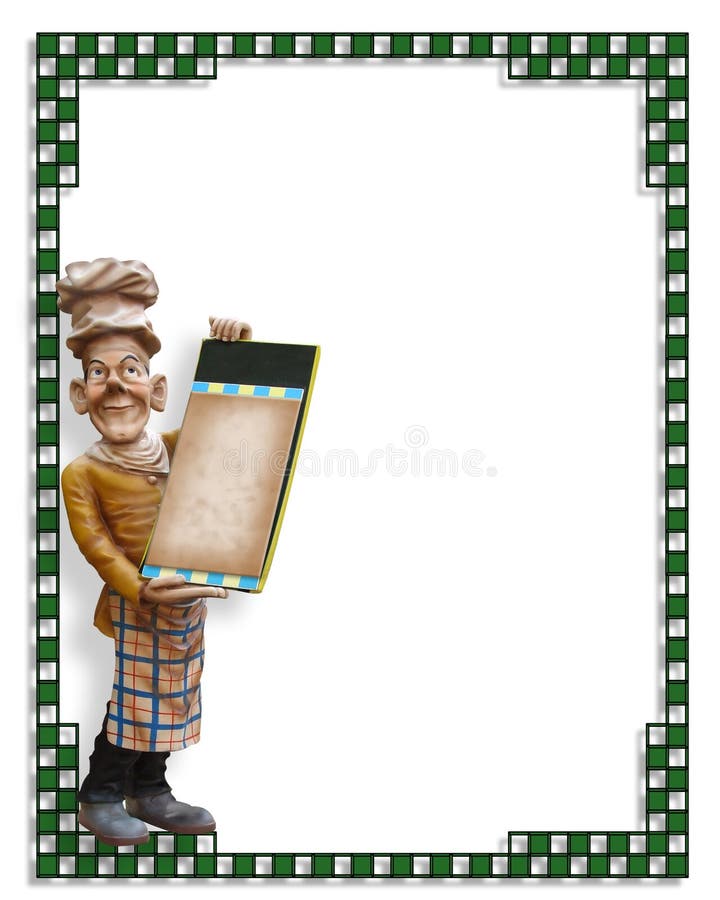 Blank Menu Page with Border. Italian Pasta Stock Illustration ...