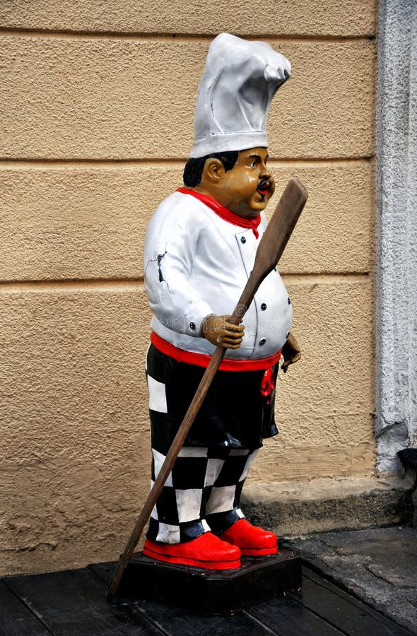 Chef statue stock image. Image of charming, facade, entry - 17489559