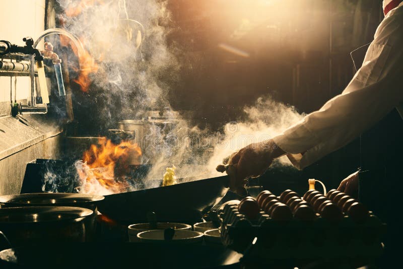 Stir fire cooking stock photo. Image of chef, stop, fire - 38296396