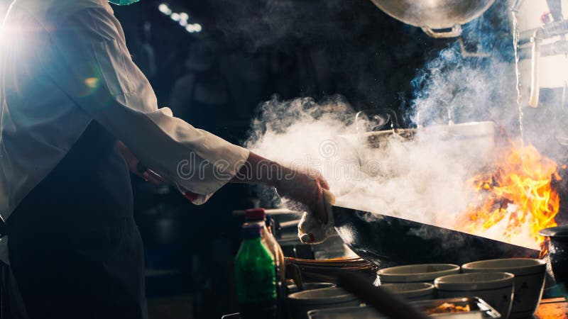 Stir fire cooking stock photo. Image of chef, stop, fire - 38296396