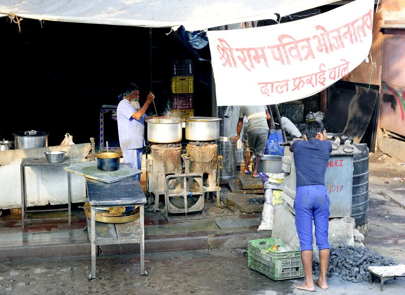 Chef Stirring the Large Cooking Pots Editorial Photography - Image of ...