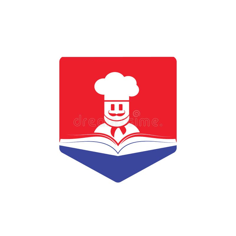 Chef Study Logo Food Cooking Education Logo with Chef Reading a Book ...