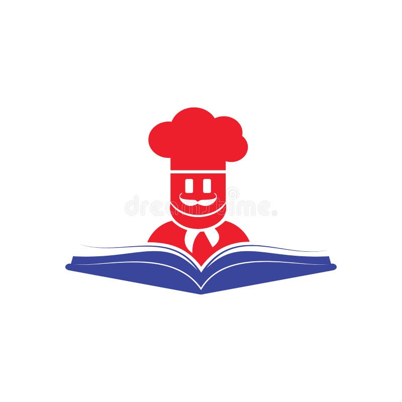 Chef Study Logo Food Cooking Education Logo with Chef Reading a Book ...