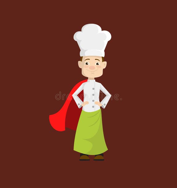 Chef - in Super Hero Costume Stock Vector - Illustration of waiter ...