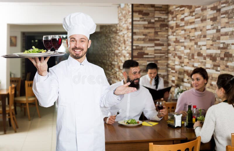 Man Chef Taking Order from Customer Stock Image - Image of professional ...