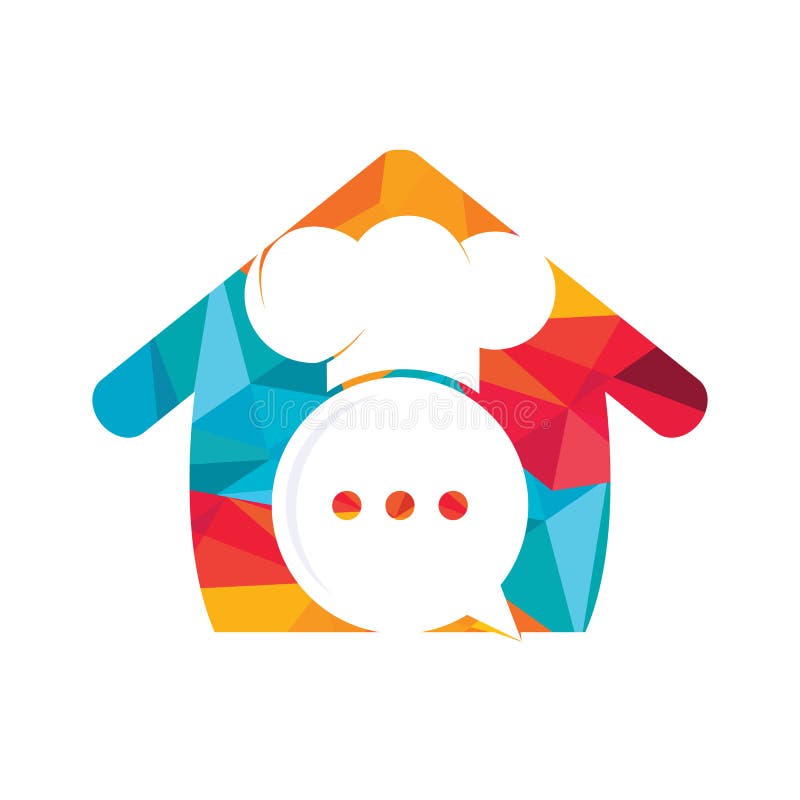 Chef Talk Vector Logo Design. Illustration of Hat Cooker and Chat ...