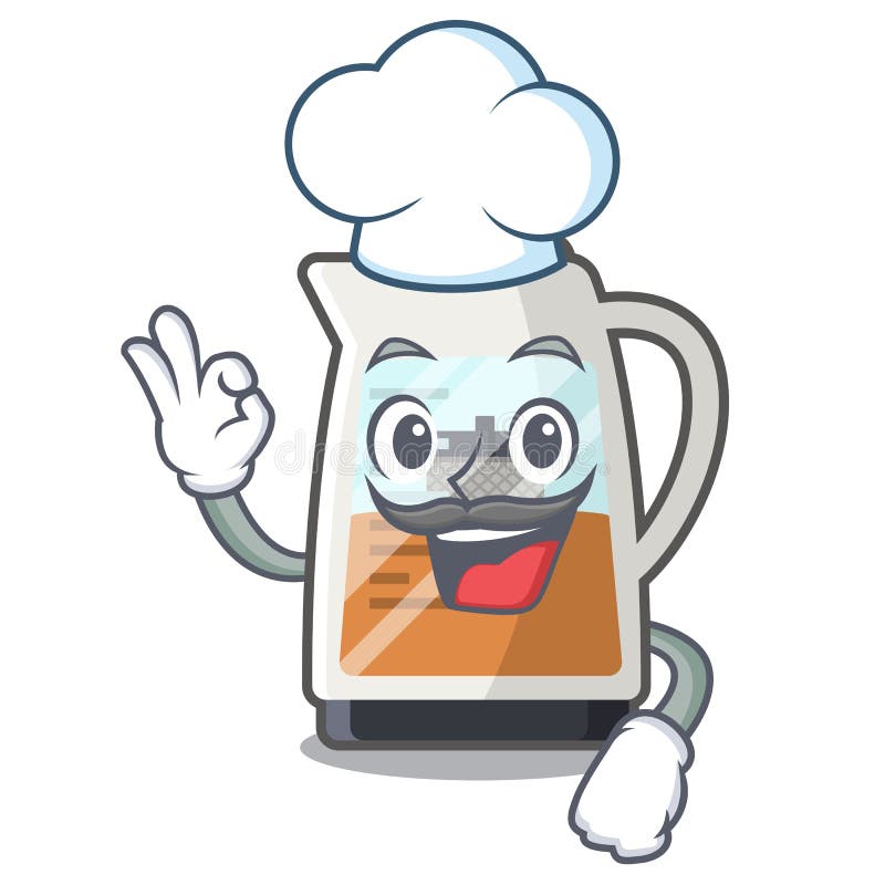 Chef Tea Maker in the Cartoon Shape Stock Vector - Illustration of ...