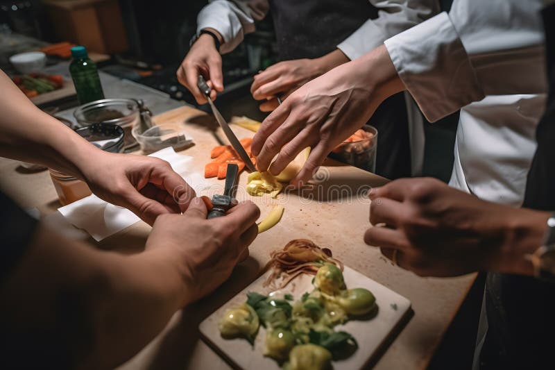 A Chef Teaching a Cooking Class, Sharing Culinary Techniques and ...