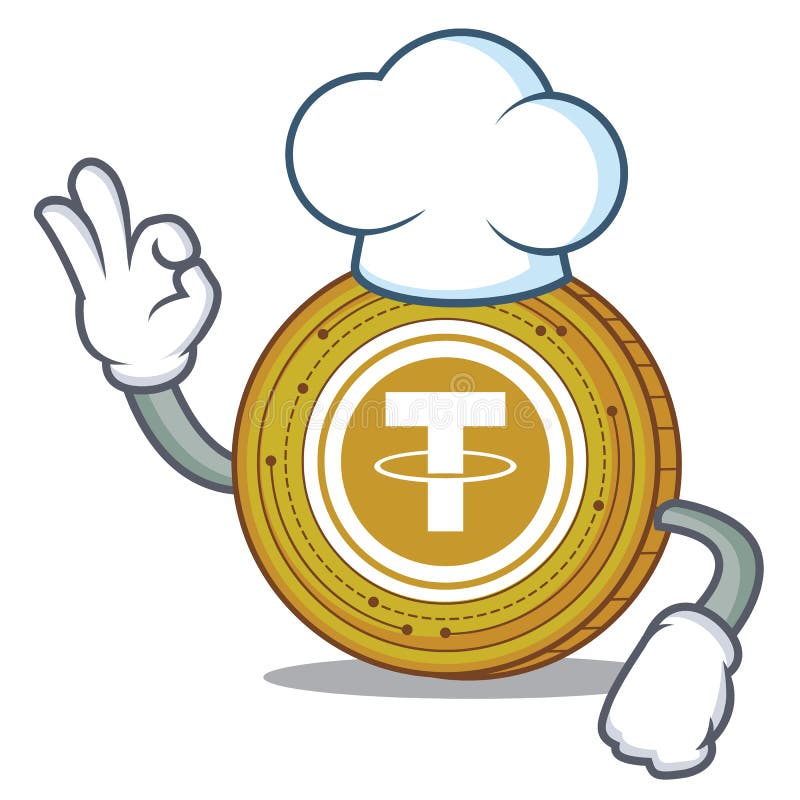 Chef Tether Coin Character Cartoon Editorial Photography - Illustration ...