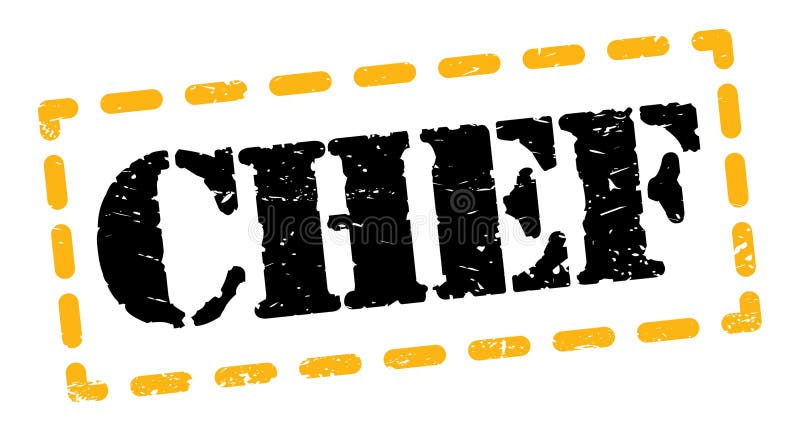 CHEF Text Written on Yellow-black Stamp Sign Stock Illustration ...