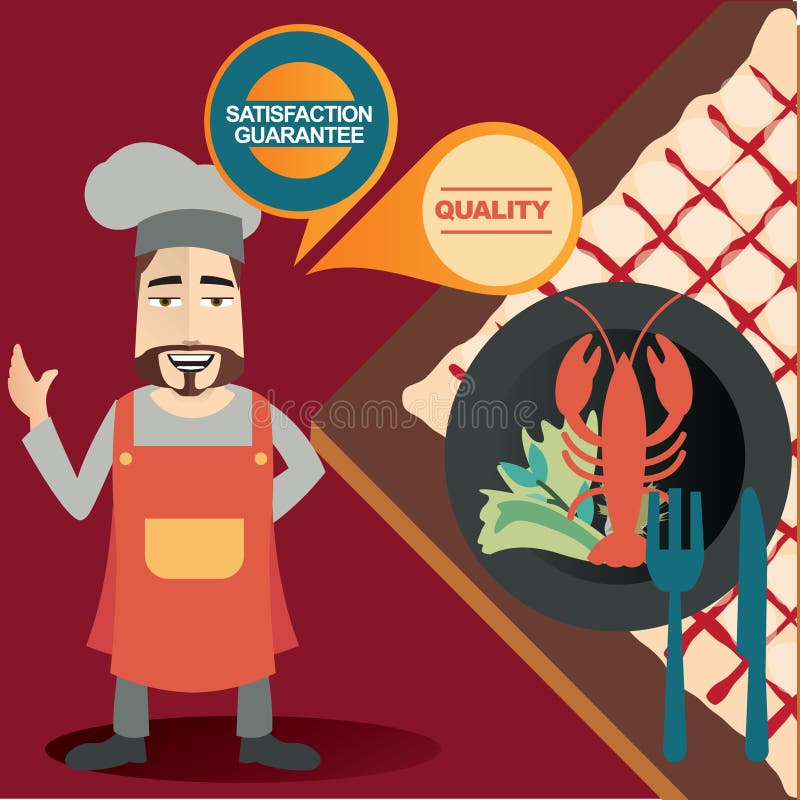 Chef Thinking. Vector Illustration Decorative Design Stock Vector ...