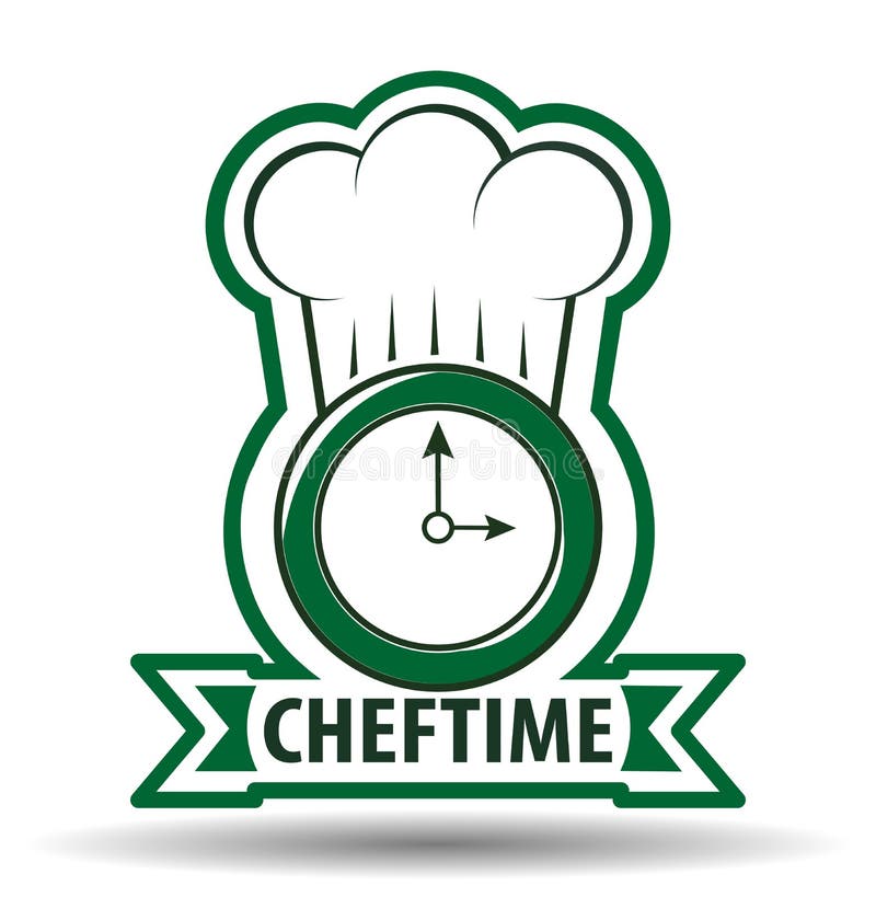 Chef Time Cook Vector Illustration Stock Vector - Illustration of ...