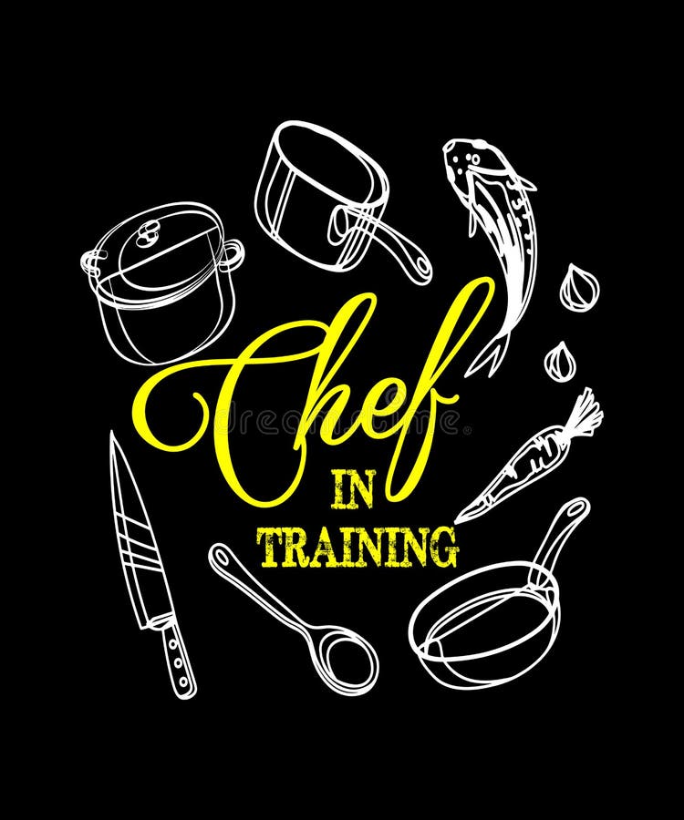 Chef in training stock illustration. Illustration of food - 177274952