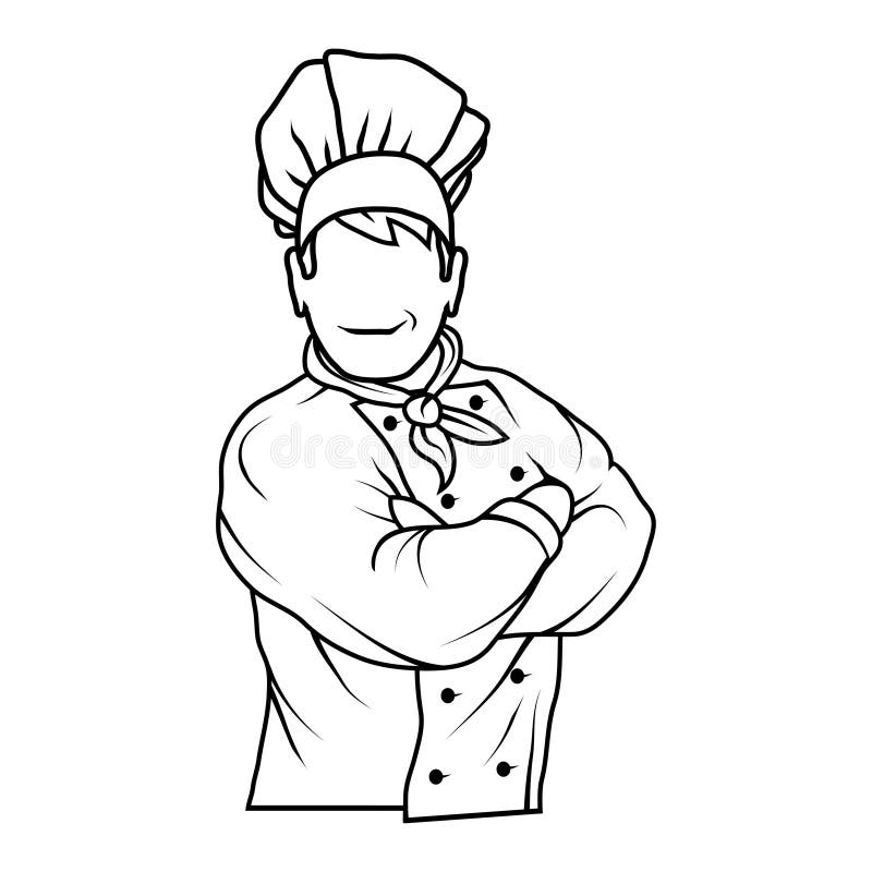 Chef in uniform. Cook logo stock vector. Illustration of food - 109095355