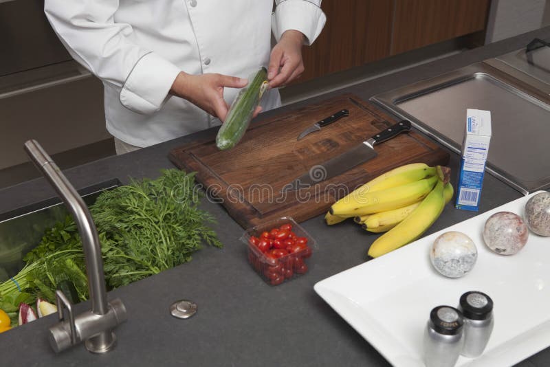 Chef Arranging Edible Flowers on Salad Stock Image - Image of edible ...